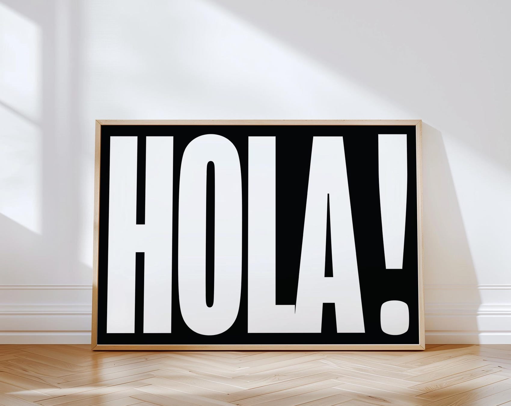 HOLA Typography Wall Art Spanish Hello Poster Modern Entryway Home ...