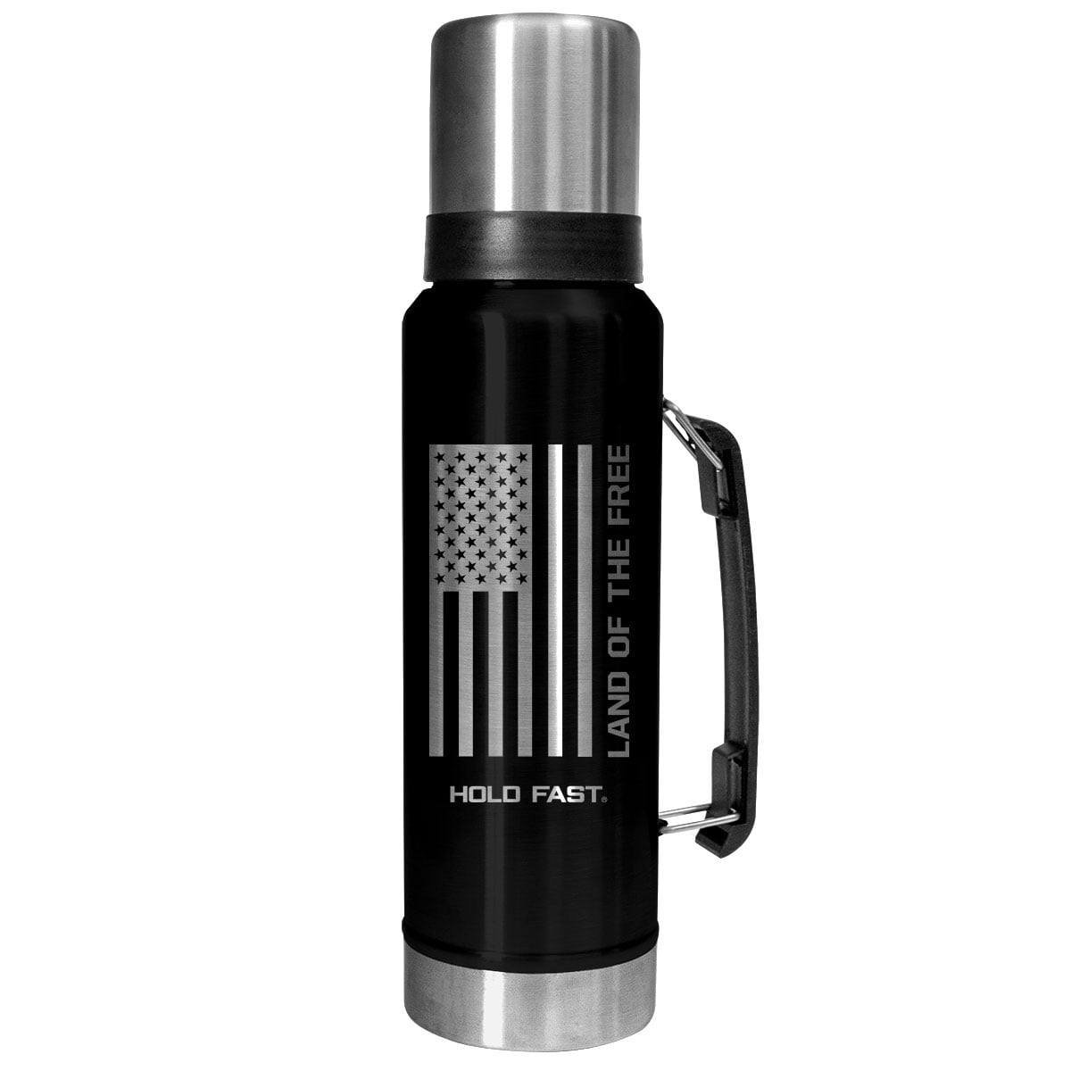 HOLD FAST Black Flag 42 oz Magnum Steel Drink Tank - Christian Travel Mug - Insulated Cups ...