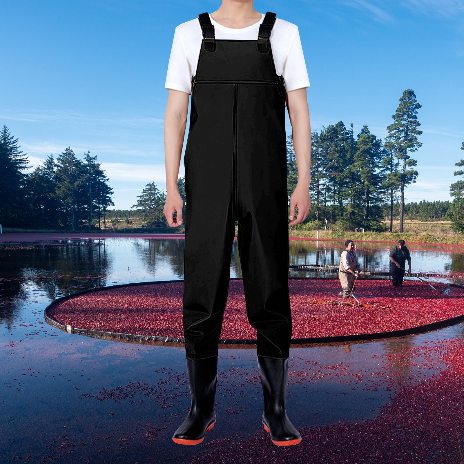 HOLEI Jumpsuit Waders Fishing Boots Fishing Trousers With Braces ...