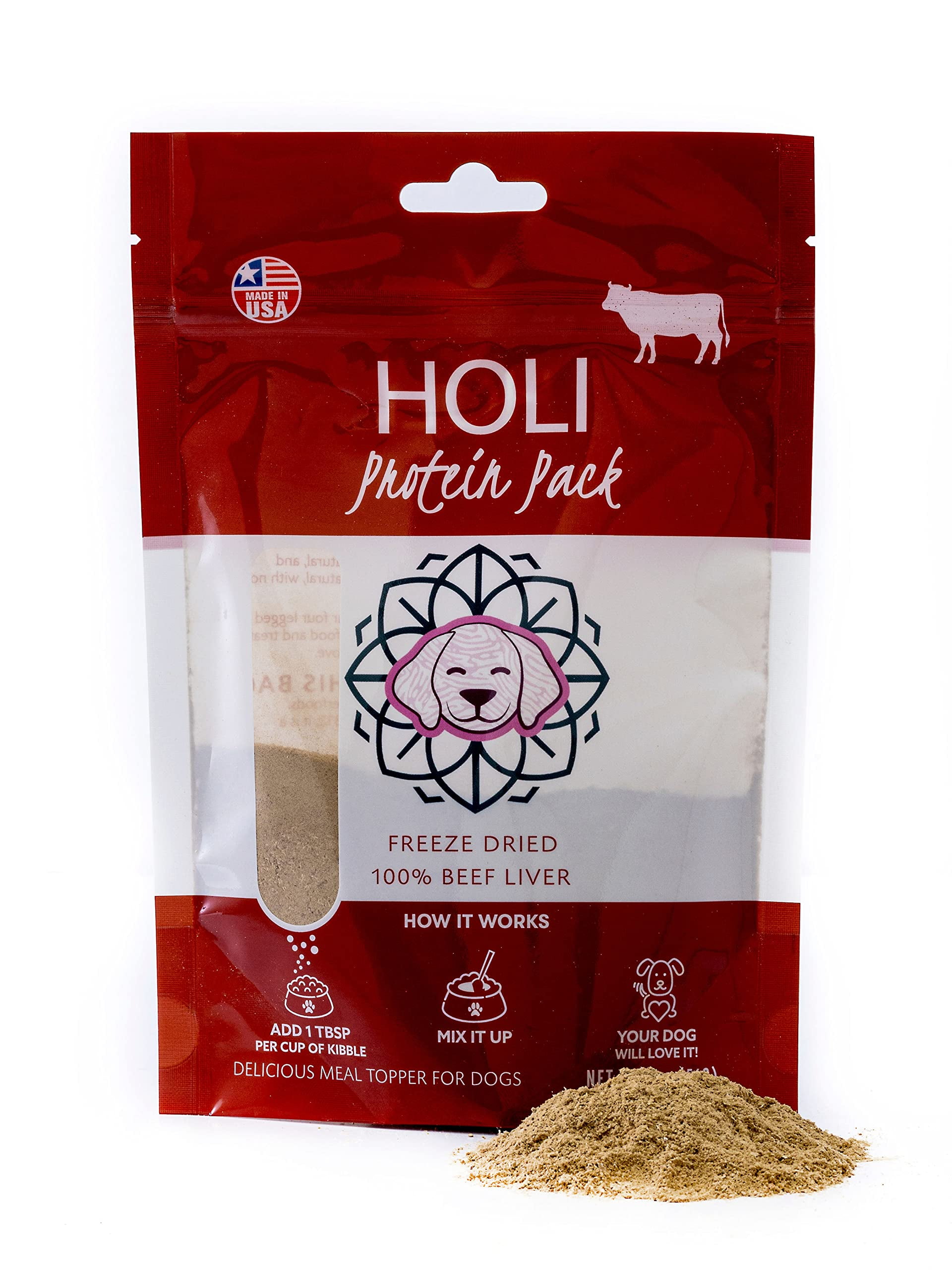 HOLI Beef Liver Dog YYF14 Food Topper - Single Ingredient, Human-Grade ...
