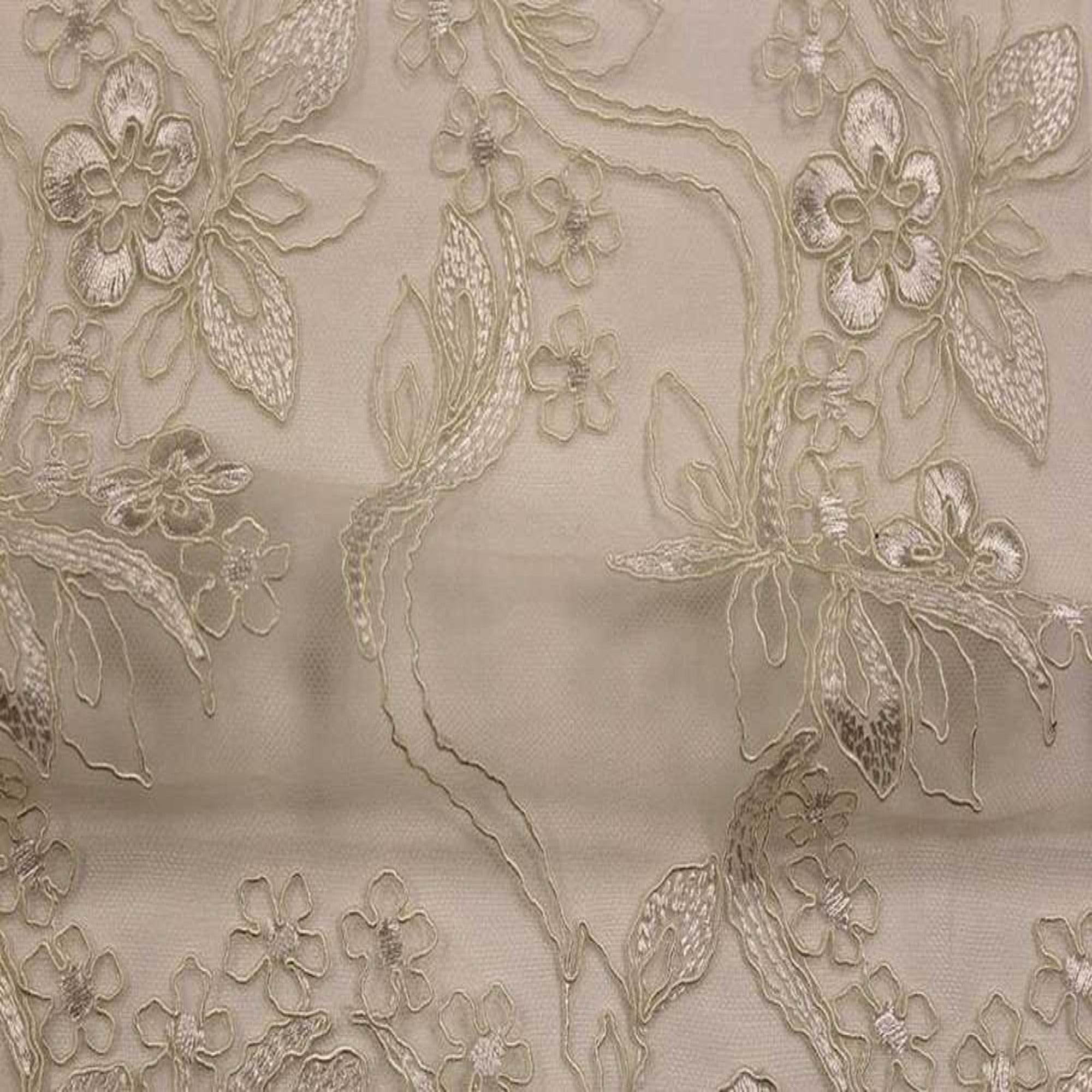 HOLIDAY Embroidered Mesh Fabric. Lace Netting Material 54 Inch in Width ...