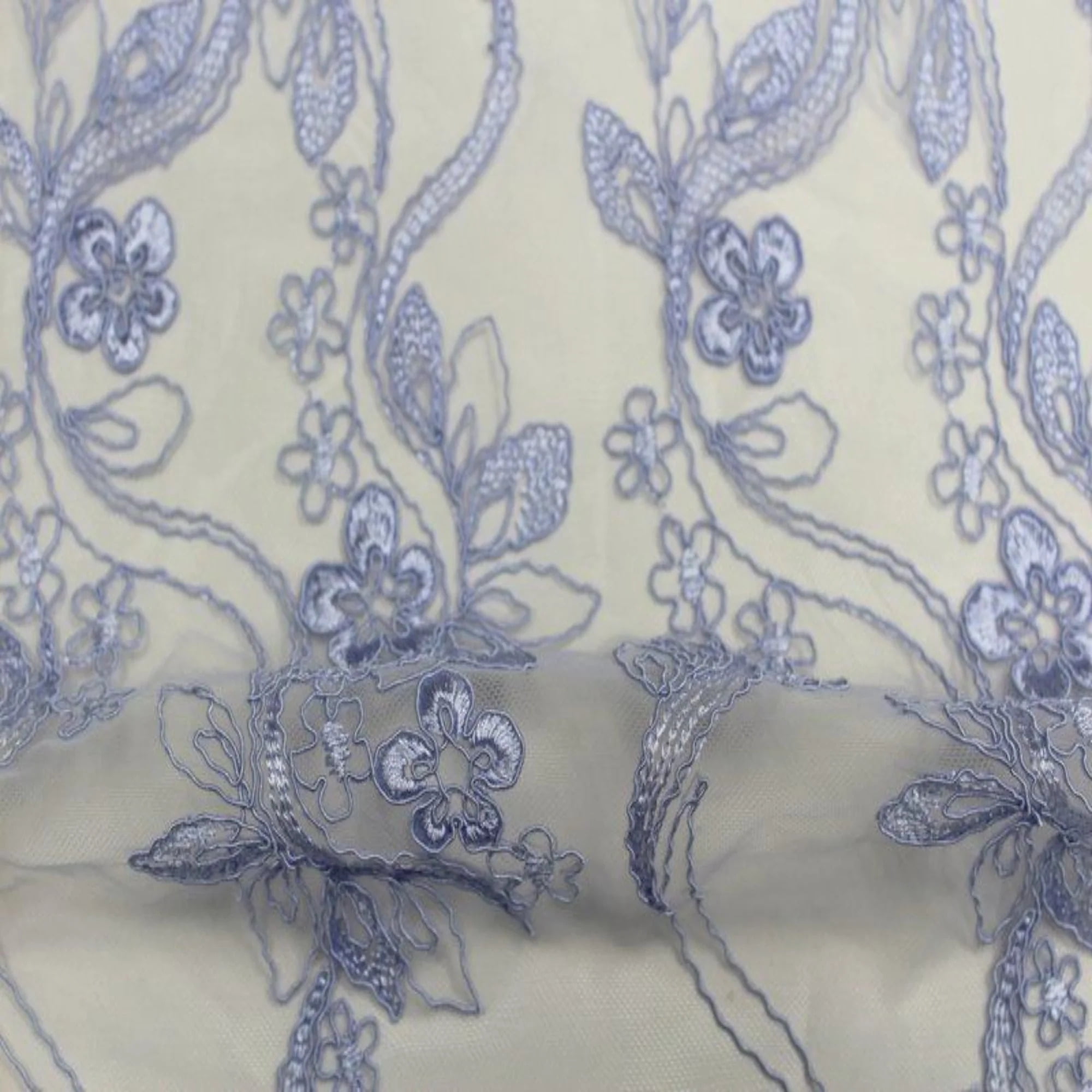 HOLIDAY Embroidered Mesh Fabric. Lace Netting Material 54 Inch in Width ...