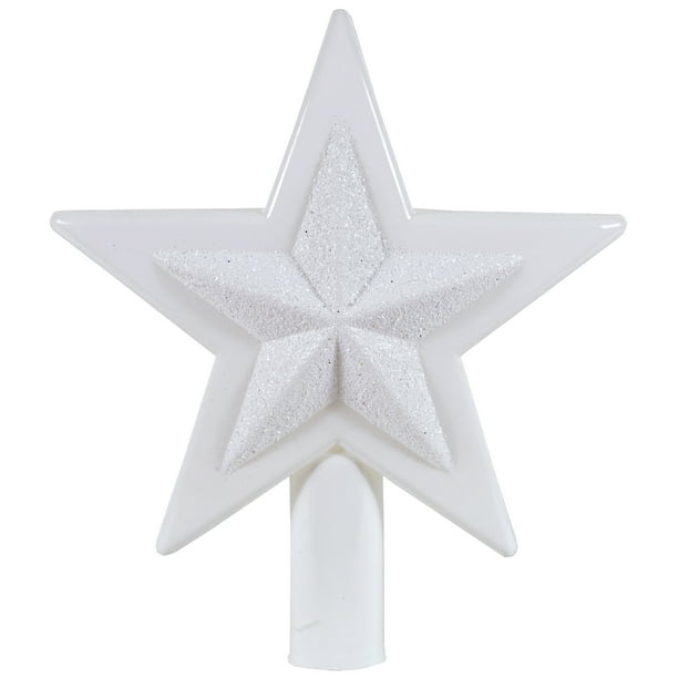 HOLIDAY TIME WHITE STAR MINI TREE TOPPER, 5 INCH - Walmart Business ...