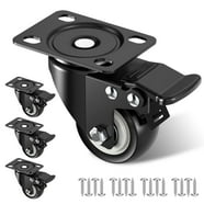 HOLKIE Retractable Caster Wheels,(4 pack) Heavy Duty Workbench Casters ...