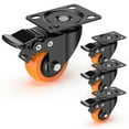 HOLKIE 2 inch Swivel Caster Wheels with Safety Total Lock,(4 pack)360 ...