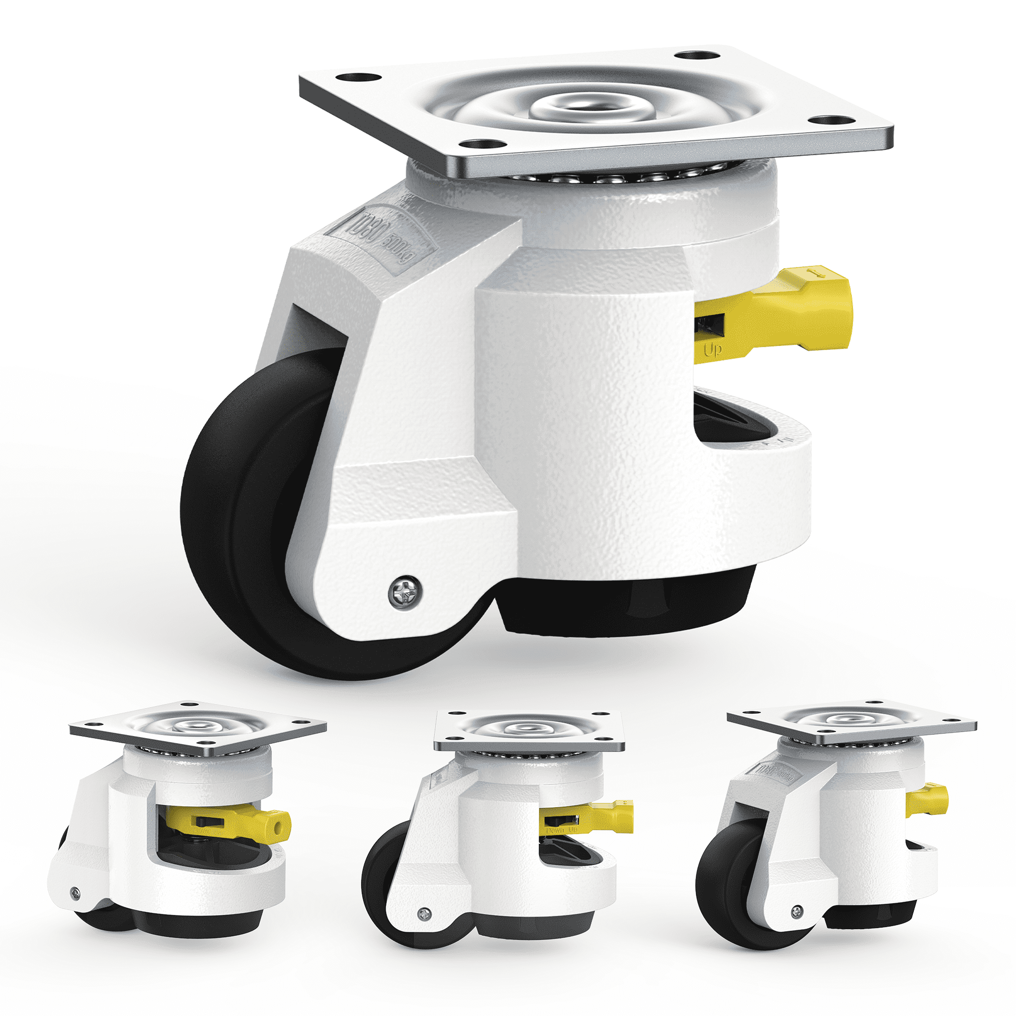 HOLKIE Leveling Caster Wheels set of 4,Heavy Duty Industrial Workbench ...