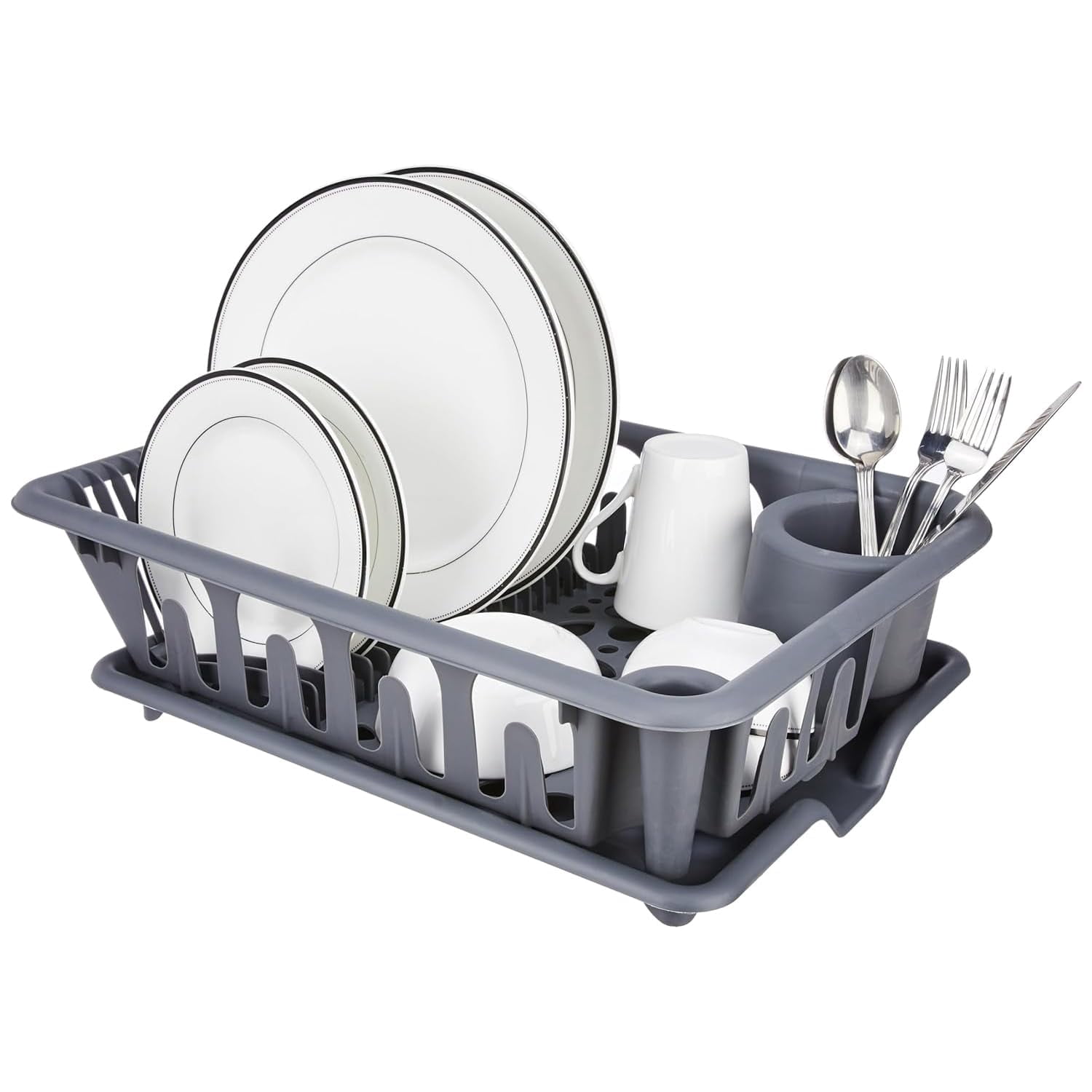 HOLLIO 3 in 1 Plastic Durable Sink Kitchen Dish Rack Drainer Washing ...