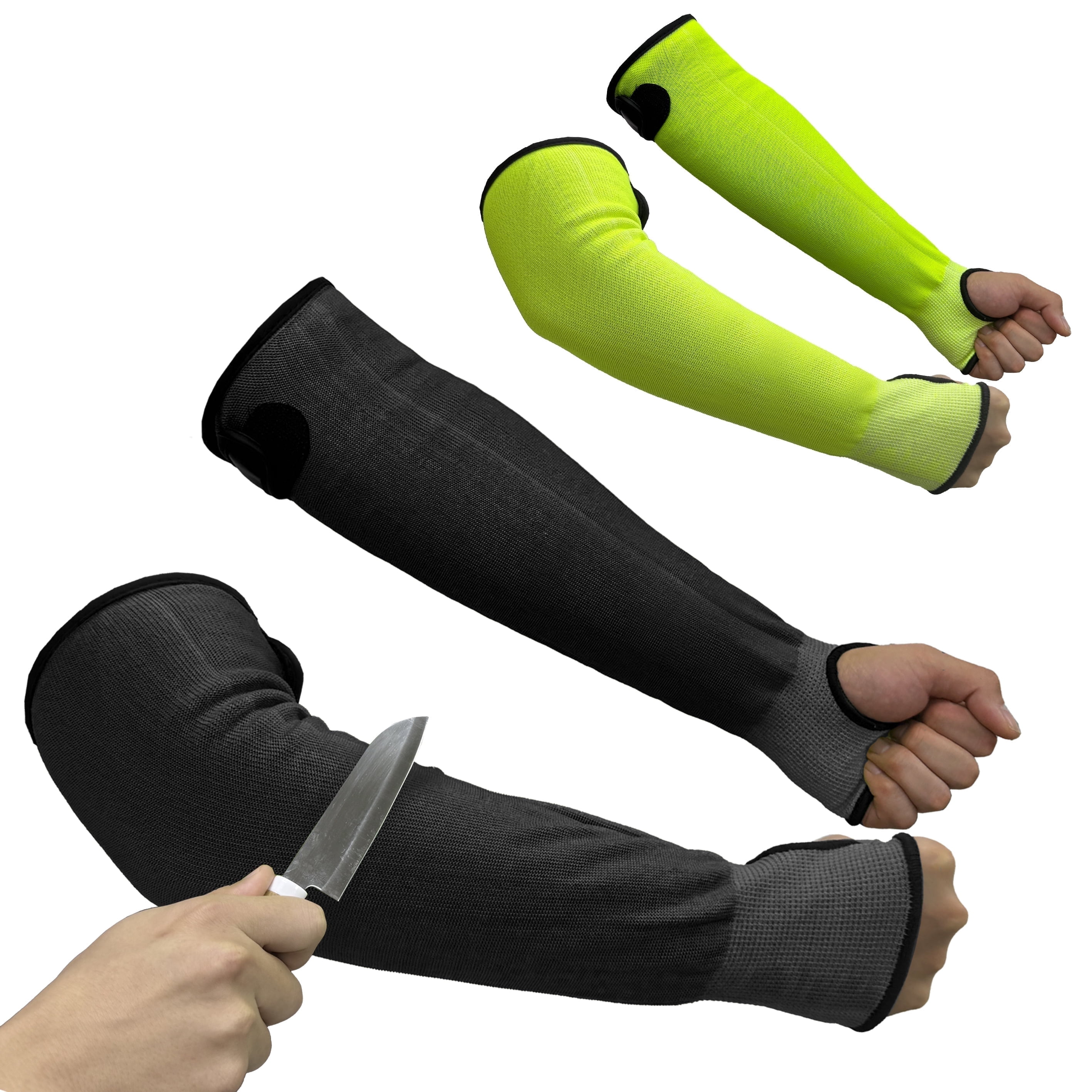 HOLLY Cut Resistant Arm Sleeves, Level A4 Protection, HPPE Gray ...