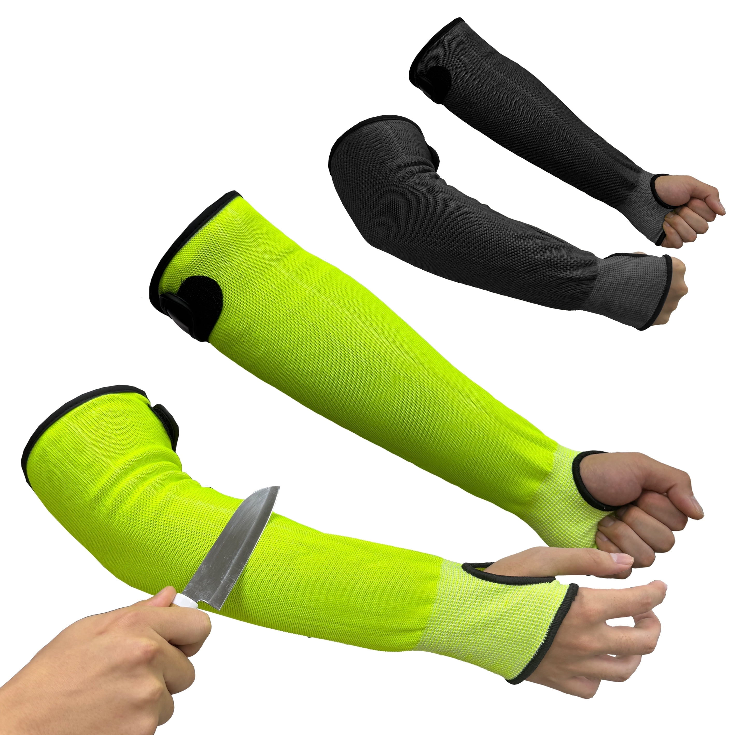 HOLLY GLOVES Cut Resistant Sleeves, Level A4, HPPE Yellow, Breathable ...