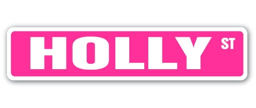 HOLLY Street Sign Childrens Name Room Sign | Indoor/Outdoor | 18" Wide ...