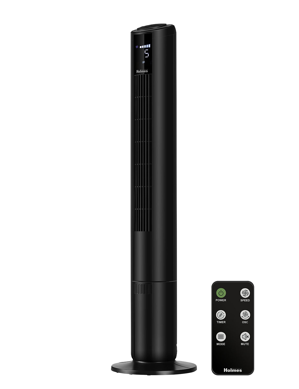 Bionaire Remote Control Tower Fan, Five Speeds, Black/Silver - Walmart.com