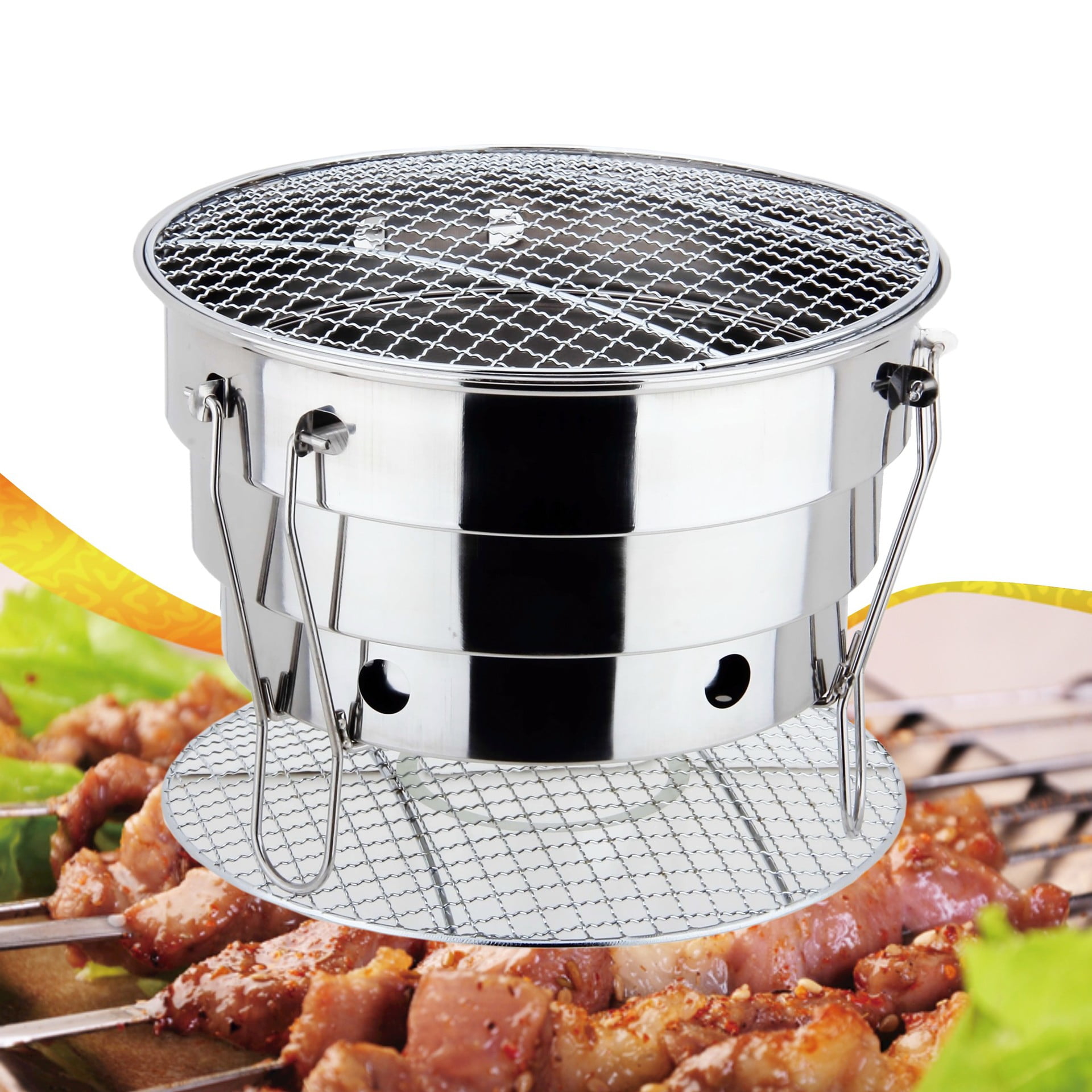 HOLOCKY Outdoor Stainless Steel Foldable Barbecue Oven Camping Picnic ...