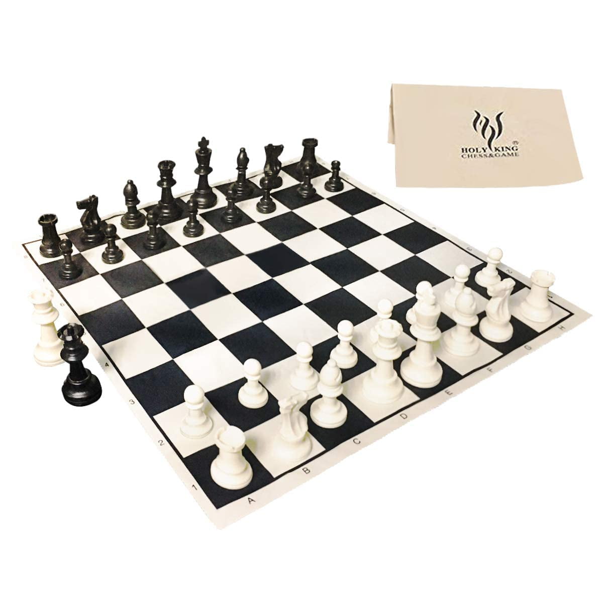 HOLYKING Compact Chess 15.7'' YPF5 Chess Board, Easy Carry Cloth Chess ...