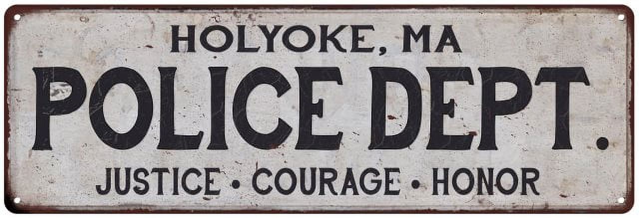 HOLYOKE, MA POLICE DEPT. Home Decor Metal Sign Gift 6x18 206180012918 ...