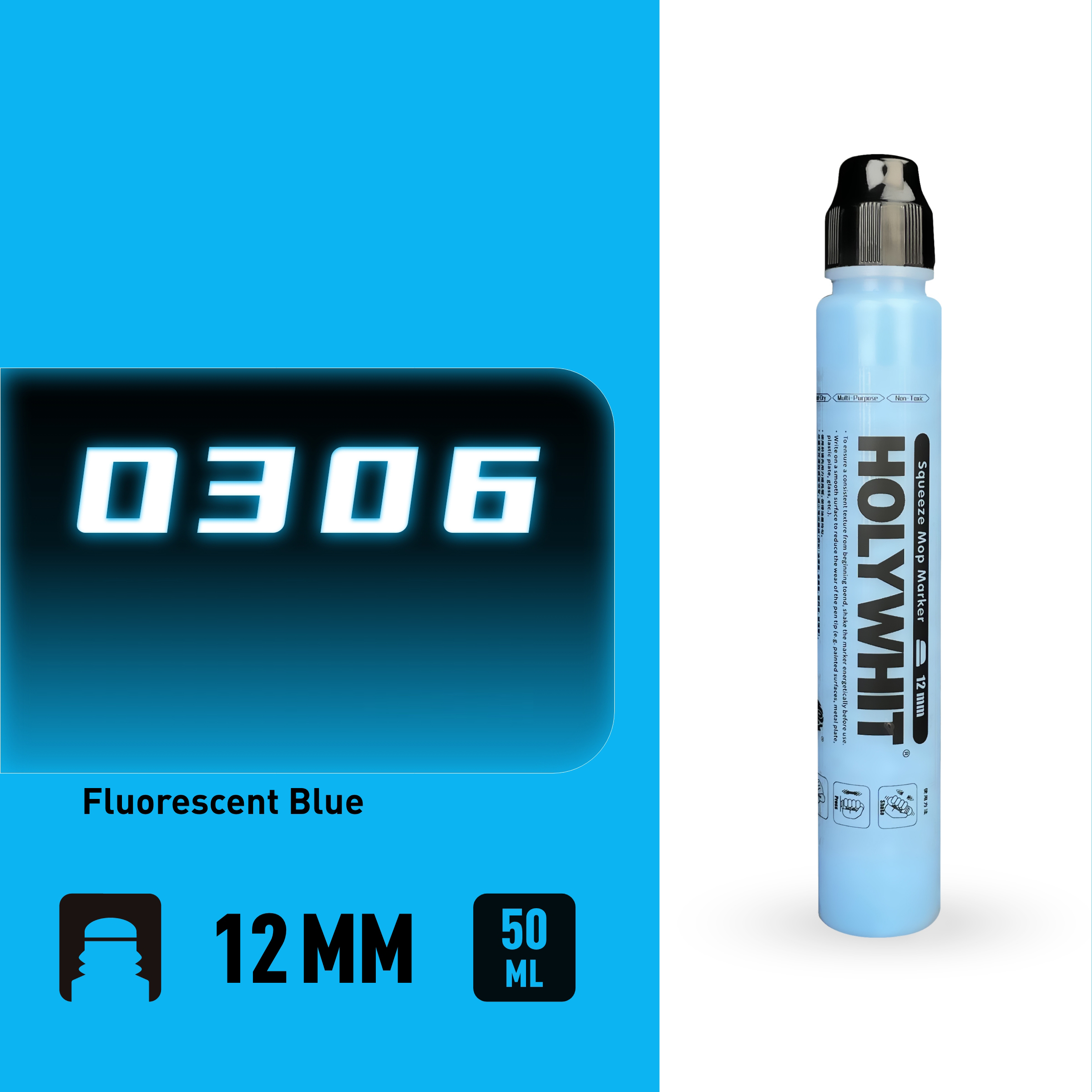 HOLYWHIT Graffiti Paint Pen 50ml/12mm Signature Pen Marker is suitable ...