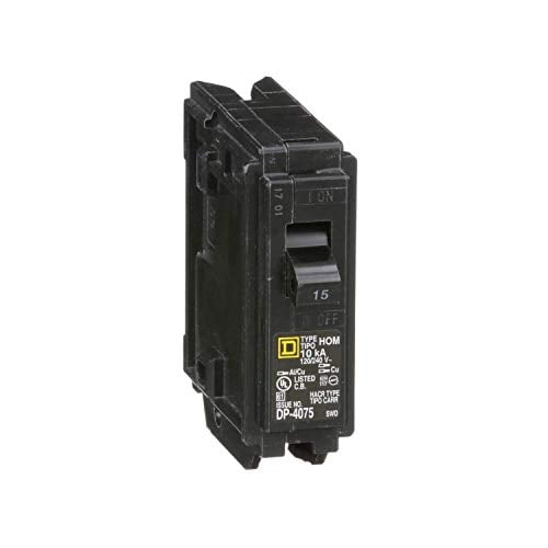 HOM115 Plug-in Mount Standard Miniature Circuit Breaker 1-Pole 15 Amp ...