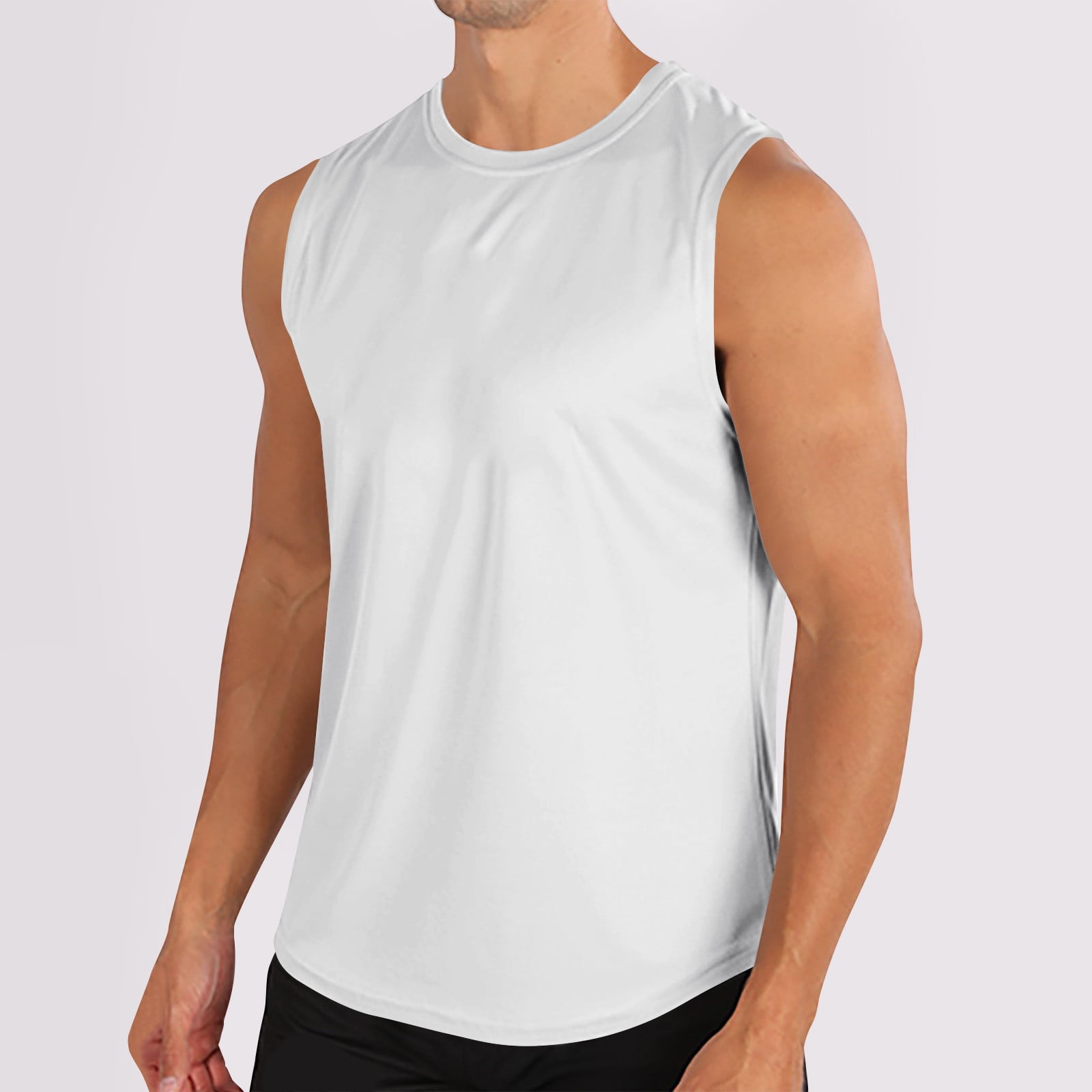 HOMADLES Tank Tops for Men Lightweight Crewneck Stretch Muscle Tank ...