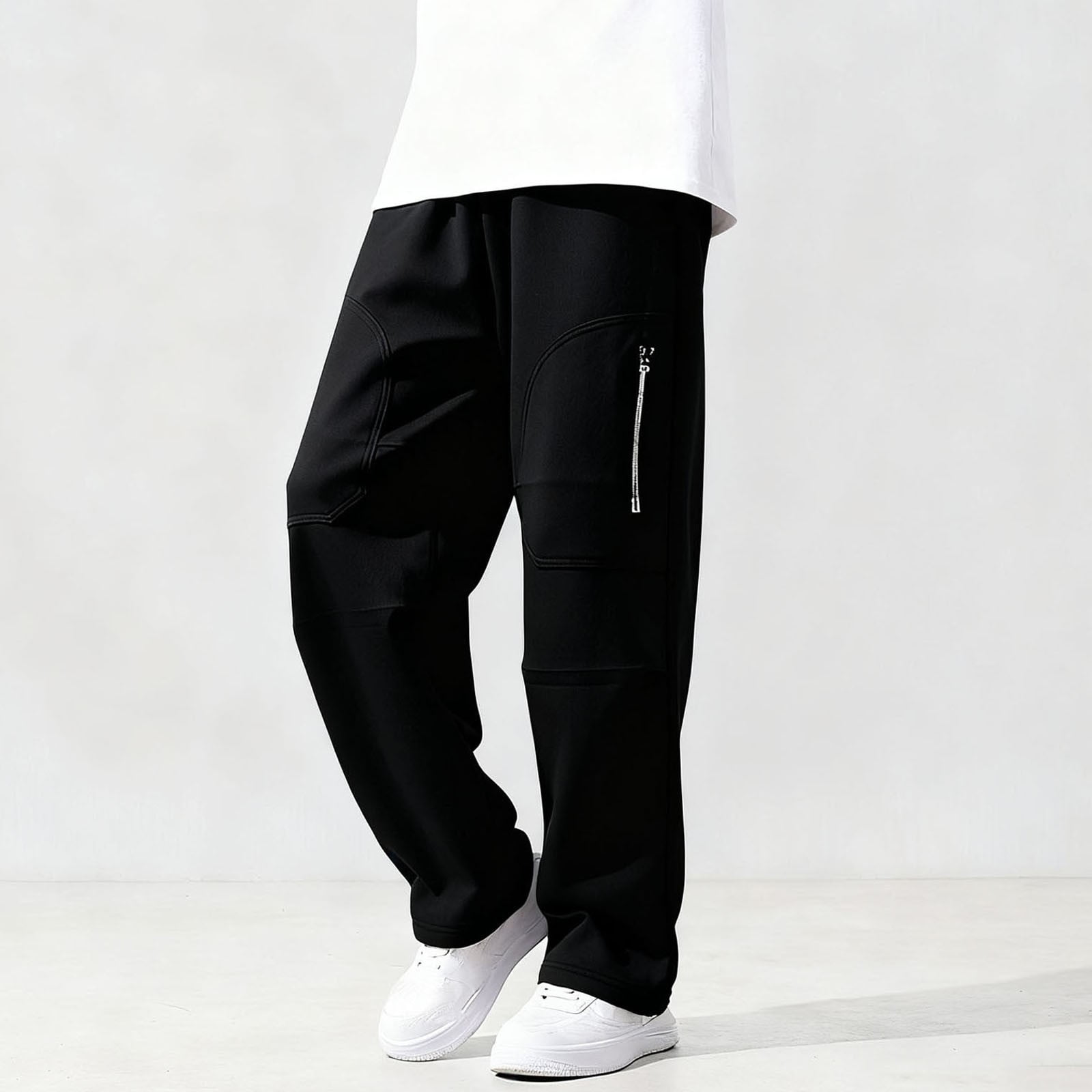 HOMADLES Boys Baggy School Uniform Pants Outdoor Sports Elastic Waist ...