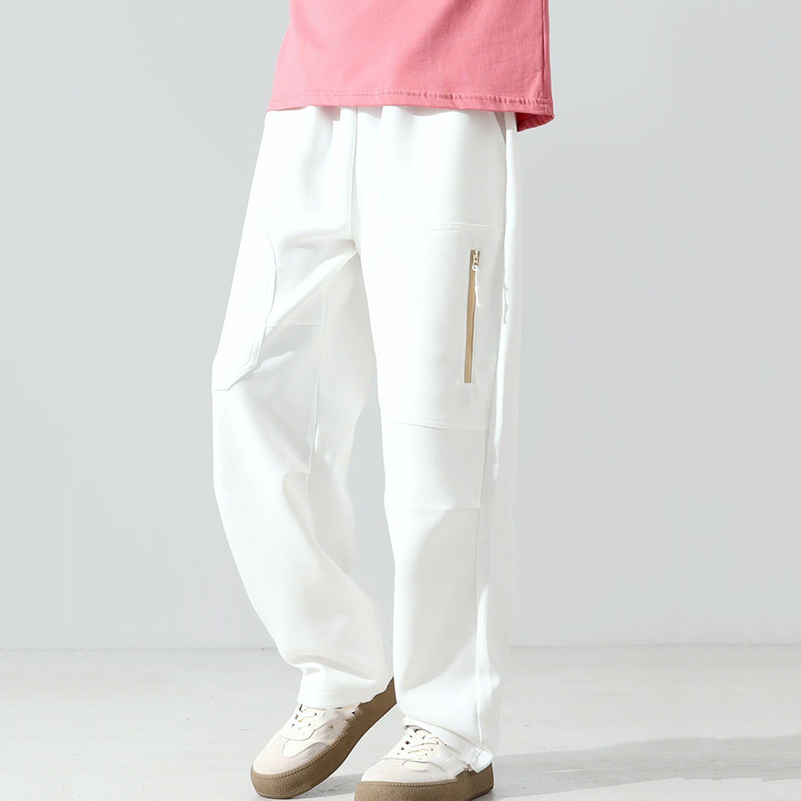 HOMADLES Boys Baggy School Uniform Pants Outdoor Sports Elastic Waist ...