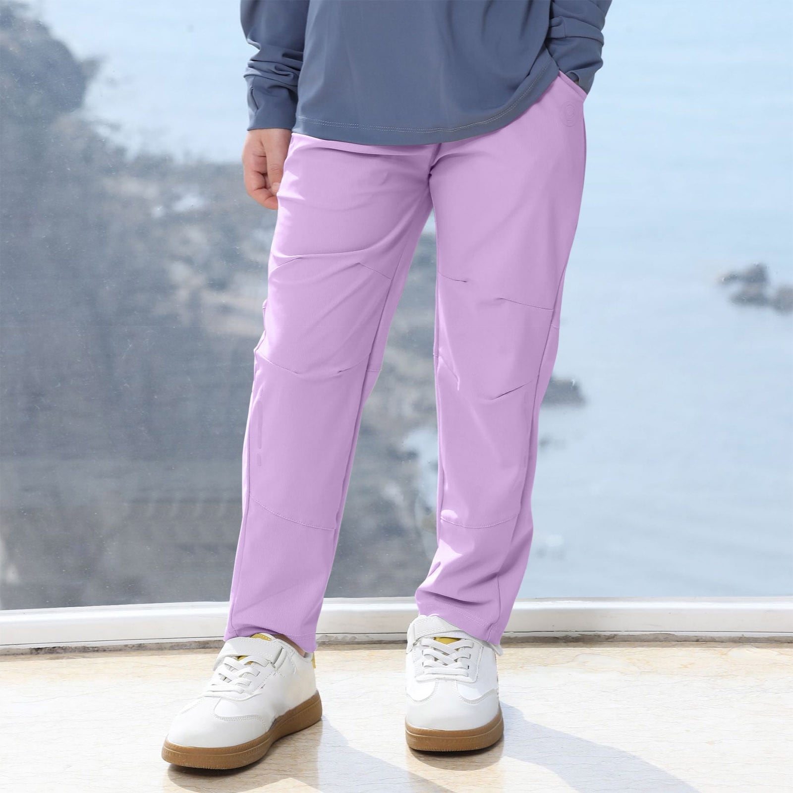 HOMADLES Boys Cargo Joggers Pants Elastic Waist Straight Leg Casual ...