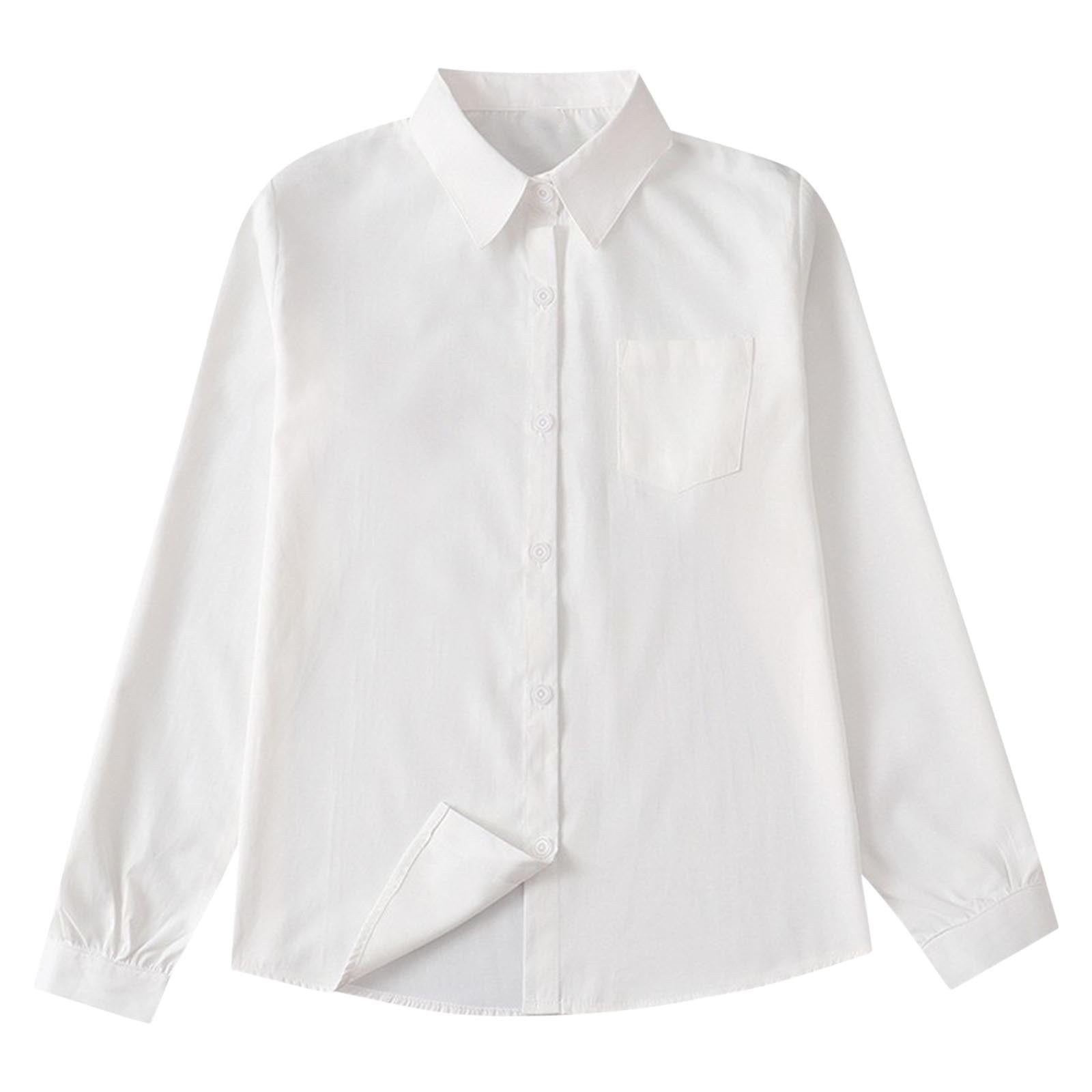 HOMADLES Boys Long Sleeve Button Down Dress Shirt Lapel School Uniform ...