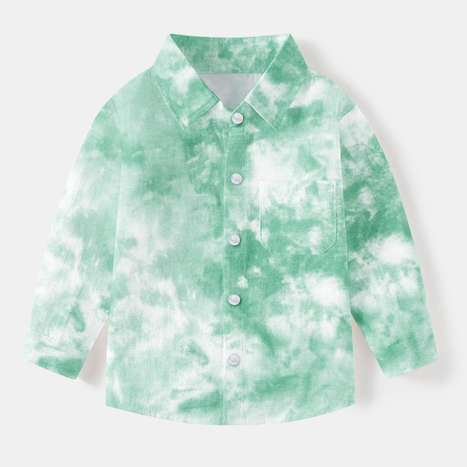 HOMADLES Boys Long Sleeve Shirt School Uniform Gradient Lapel Button ...