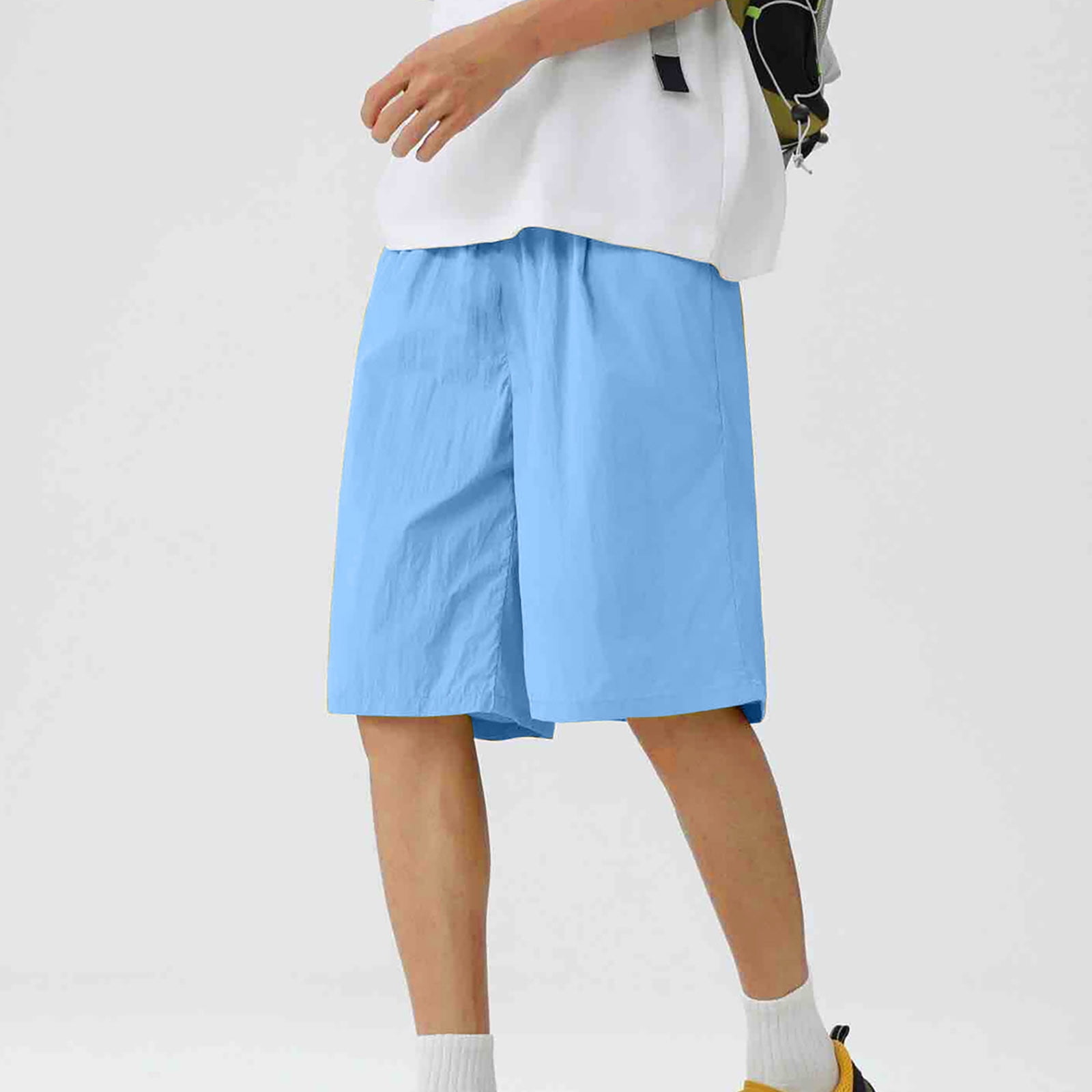 HOMADLES Cargo Shorts for Men Soft Elastic Waist Summer Solid Straight ...