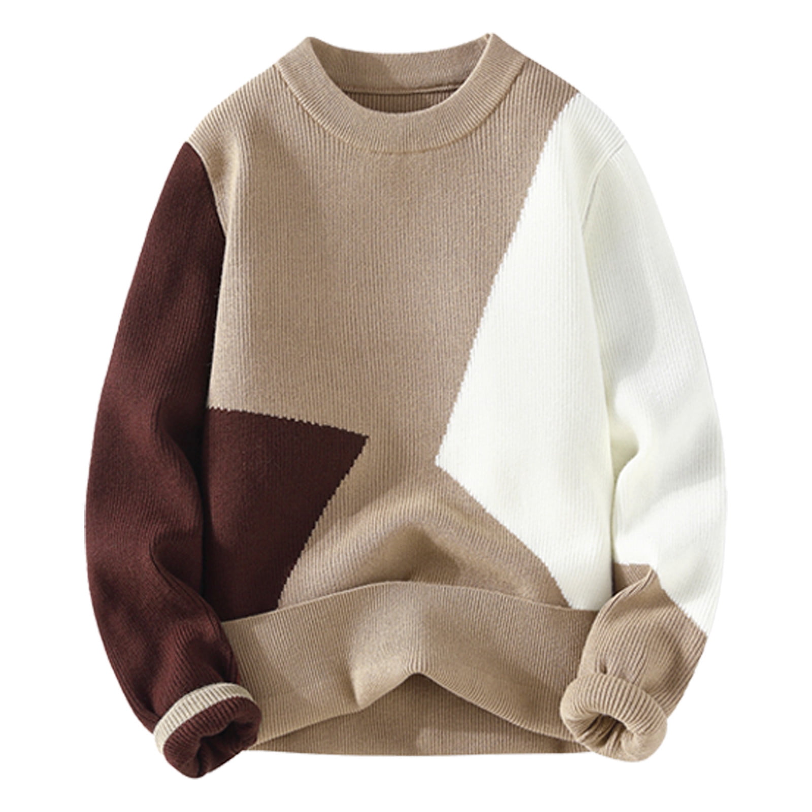 HOMADLES Mens Winter Sweaters, Soft Casual Elastic Stripe Mens Color ...