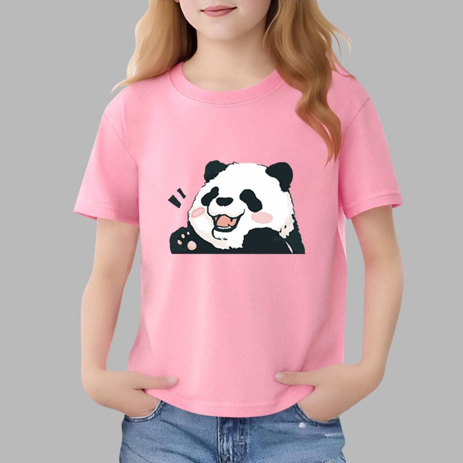 HOMADLES Girls Graphic T Shirts, Crewneck Solid Lightweight Loose Fit ...
