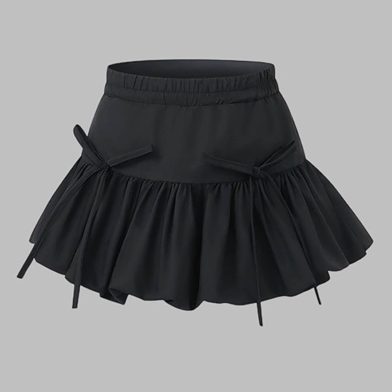HOMADLES Girls School Uniform Skirt, Fashion Summer Bow Solid High ...