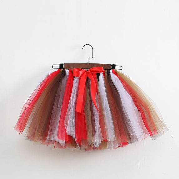 HOMADLES Girls Tutu Skirts Color Block Soft Skirt Fashion Skirt A Line ...