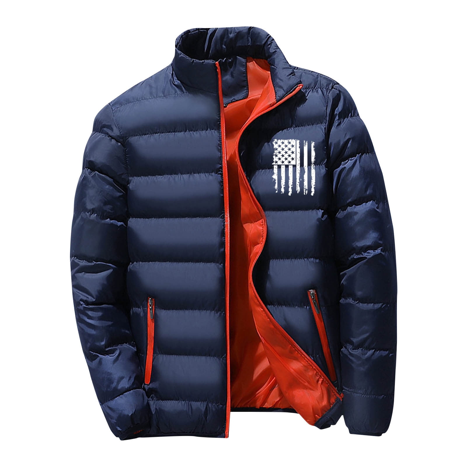HOMADLES Men’s Puffer Jacket Thicken Warm Down Winter Warm Solid ...