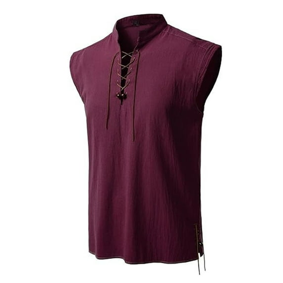 HOMADLES Men's Tank Tops Linen V-neck Basice Tank for Men Casual Muscle ...