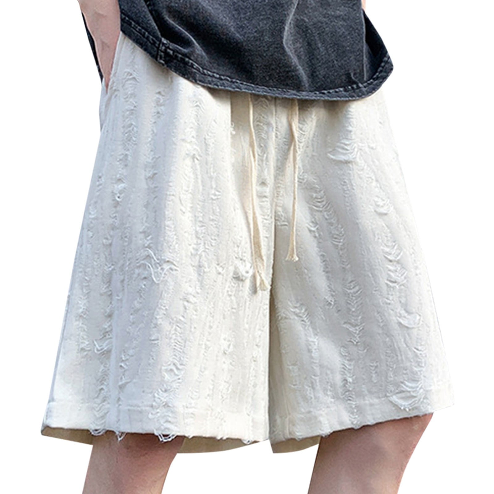 HOMADLES Mens Shorts with Pockets, Drawstring Men's Summer Shorts Solid ...