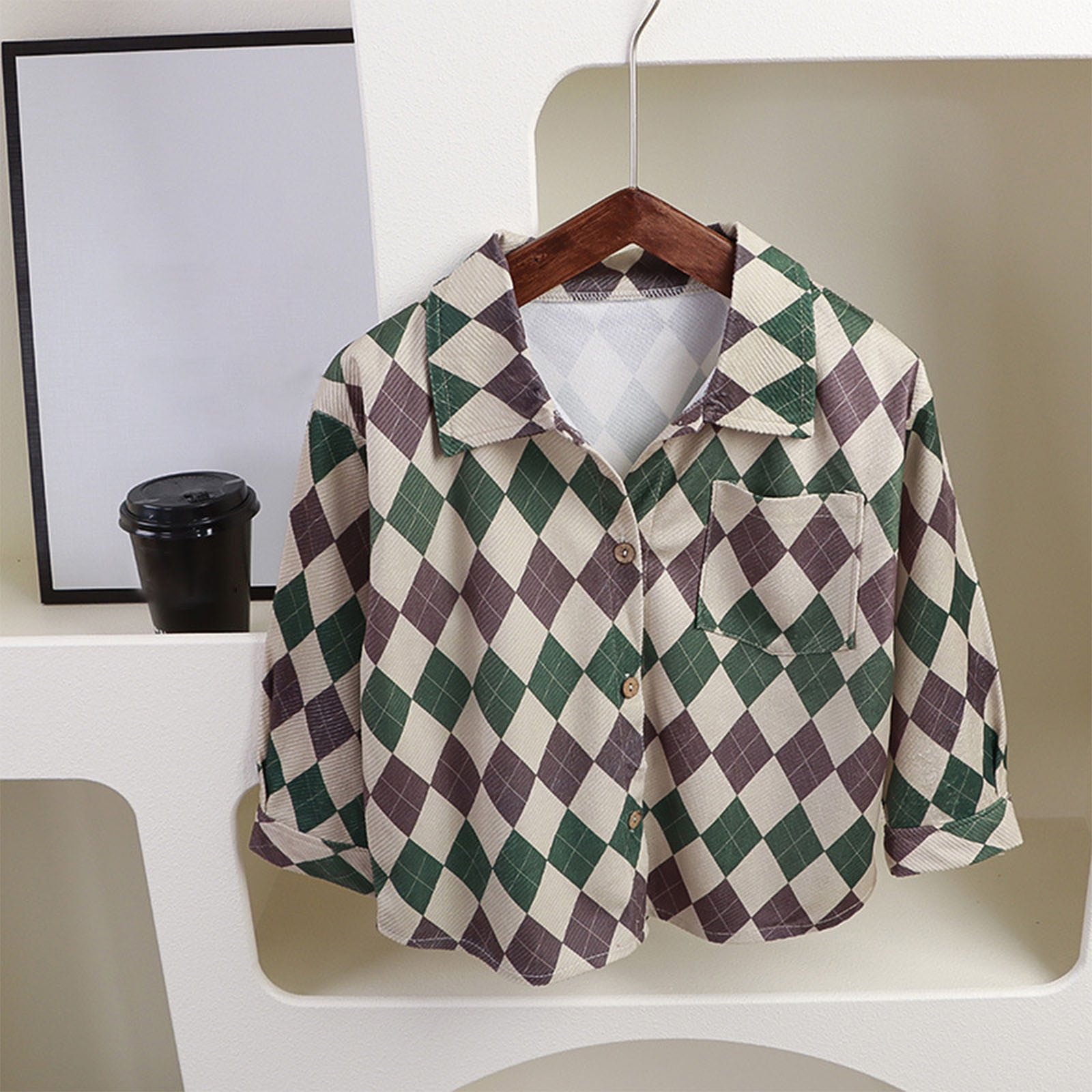 HOMADLES School Uniform Boys Long Sleeve Lapel Shirt Button Down Dress ...