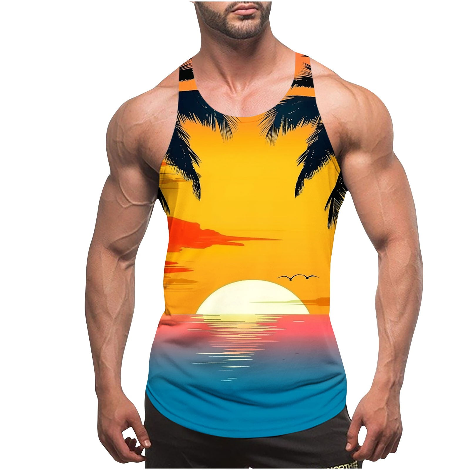 HOMADLES Tank Tops Men Summer Hawaiian Graphic Basice Tank for Men ...