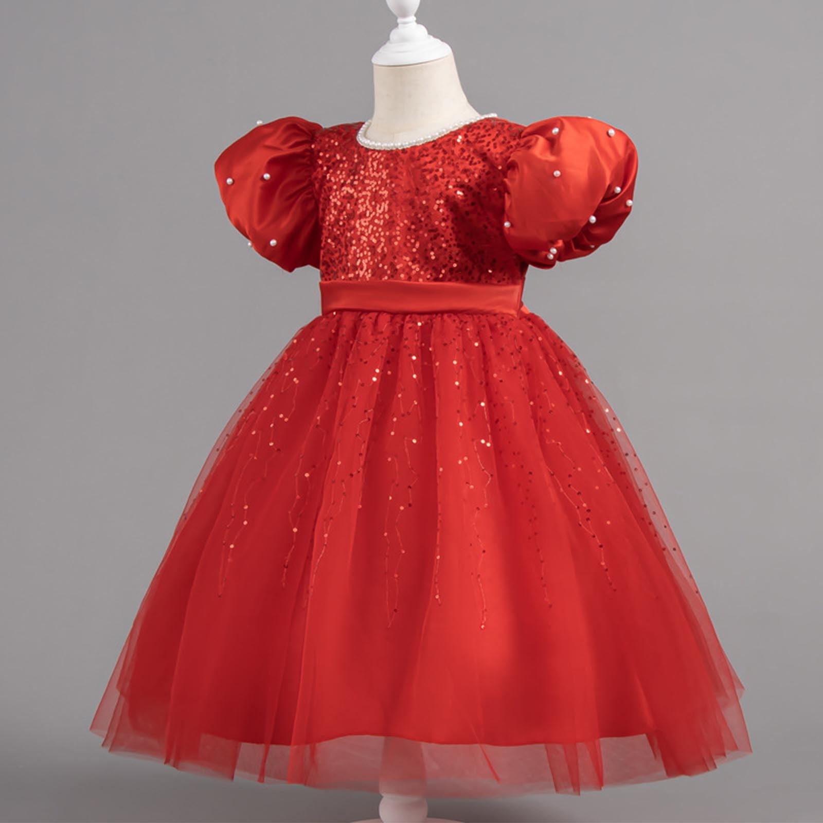 HOMADLES Toddler Dress for Girls Crewneck Short Sleeve Mesh Summer ...