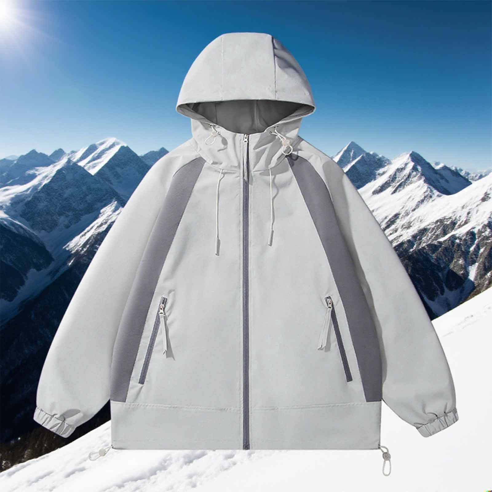 HOMADLES Windbreaker Jackets for Men Color Block Outdoor Aathletic ...