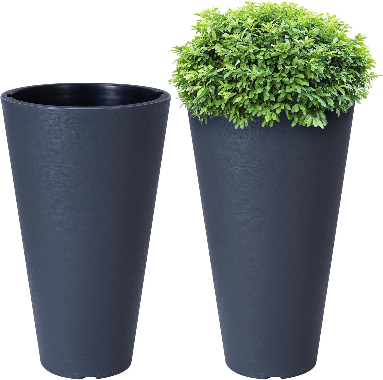 HOMAKE-PRO 23" Tall Outdoor Planters, Set of 2 Large Outdoor Tall ...