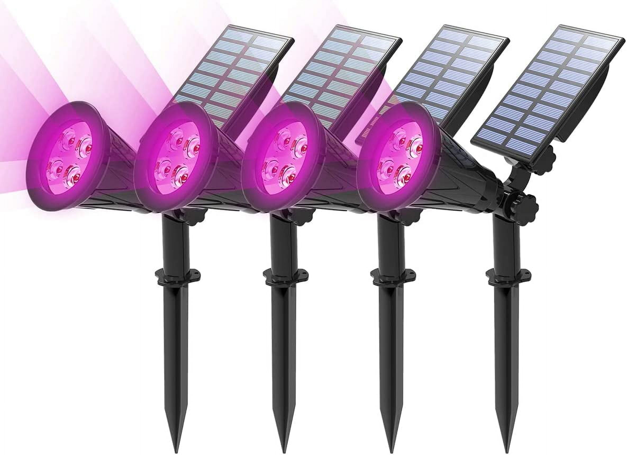 HOMAKE-PRO LED Solar Spotlights, Waterproof Outdoor Security Landscape ...