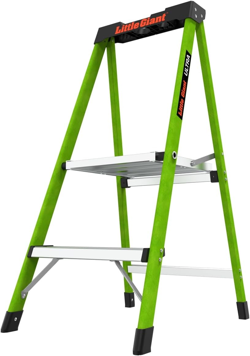 HOMAKE-PRO Ultra Step Ladder with XL Platform, 2-Step Lightweight ...
