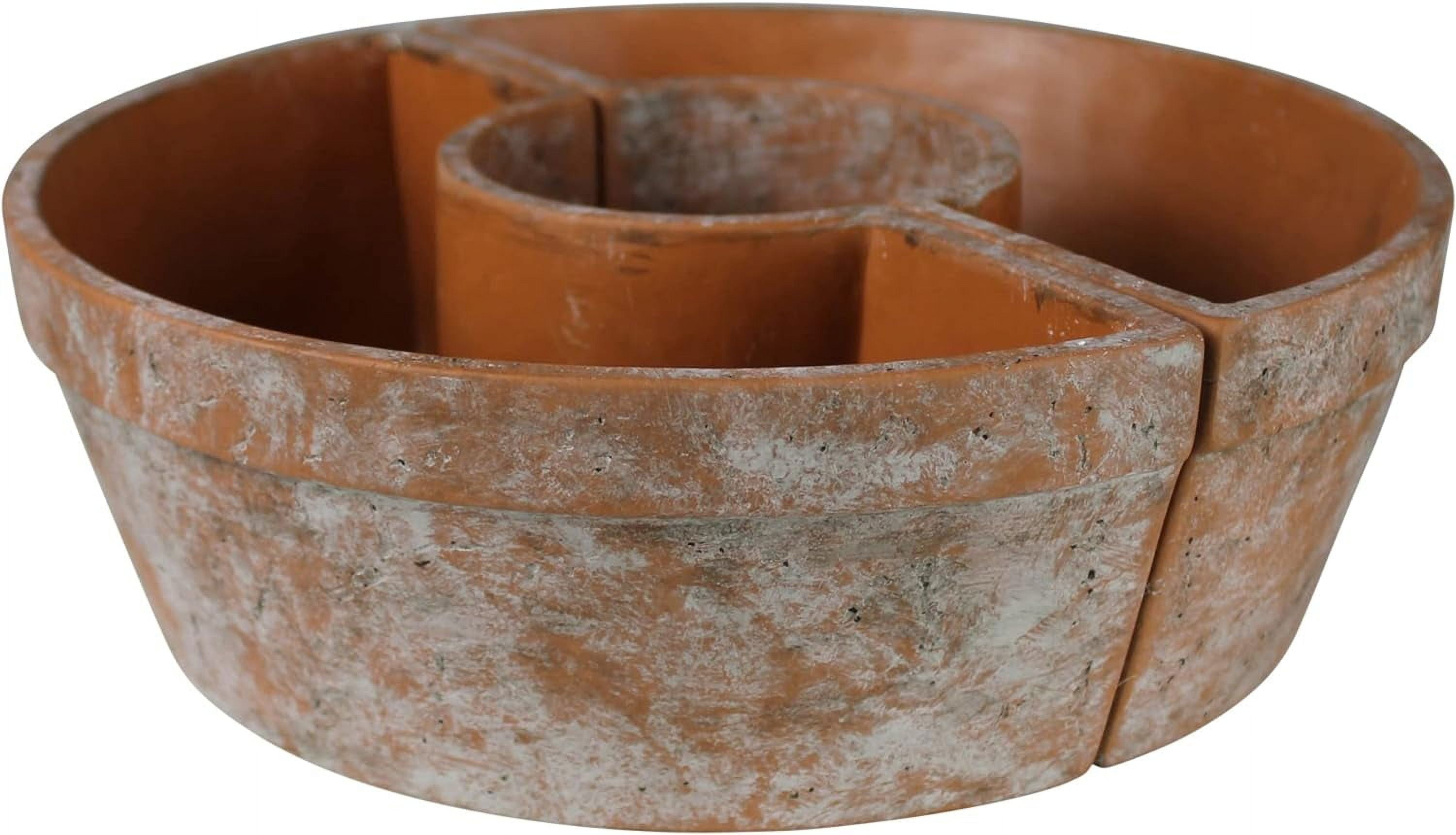 HOMAKE-PROTresco Rustic Half Round Terra Cotta and Cement Planter for ...