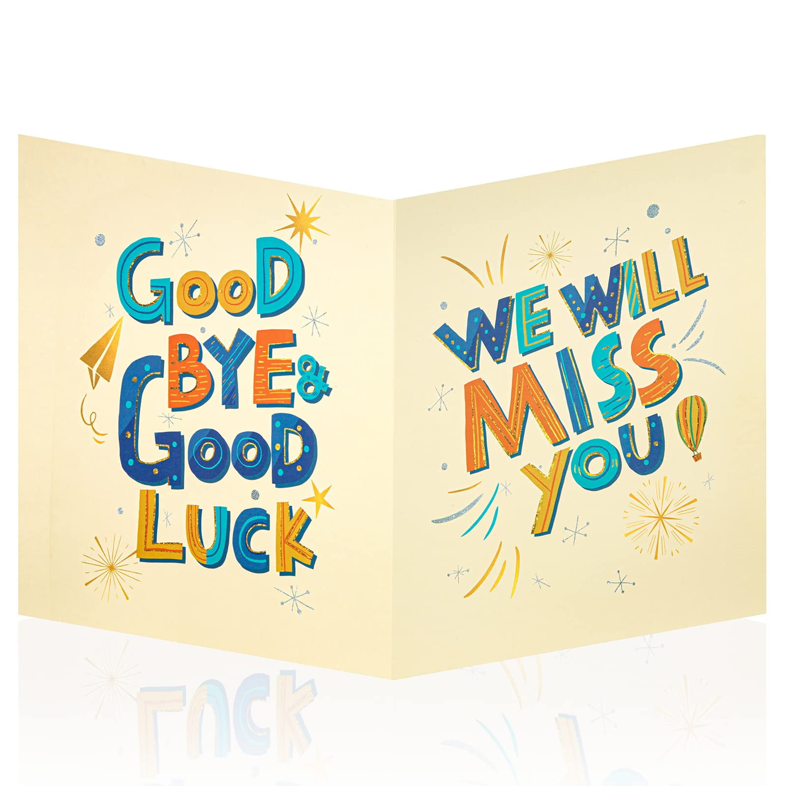 HOMANGA Jumbo Farewell Greeting Card, 13.8 x 21.6 Good Luck Office ...