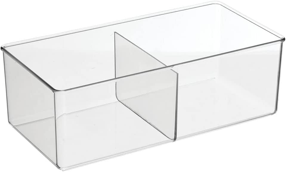 HOMANLY 2 Compartment Divided Drawer and Closet Storage Bin Organizer ...
