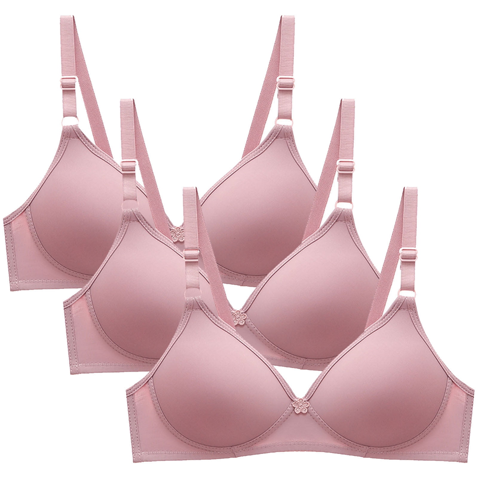 HOMBOM 3PC Daily Bras for Women Wire-Free Convertible Daily Bra ...