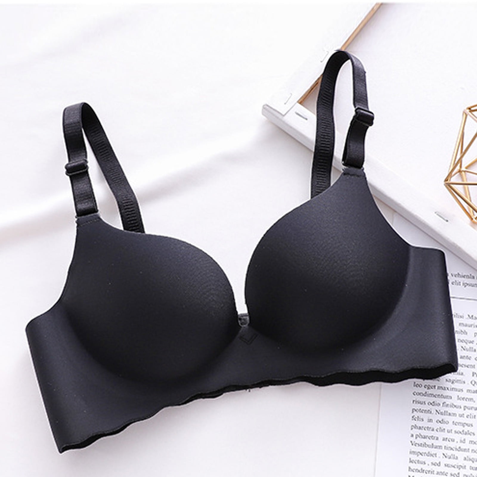 HOMBOM Women Bras Wireless Daily Wear Padded Wire-Free Push-Up ...