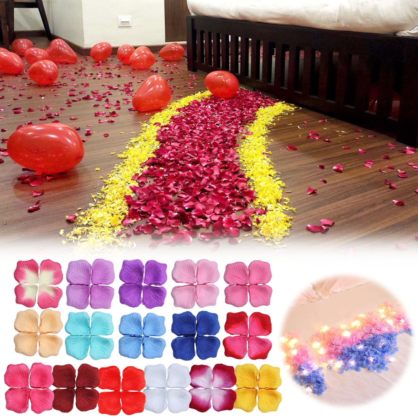 HOMBOTI 100Pcs Silk Rose Petals for Wedding Valentine’s Day Decorations ...
