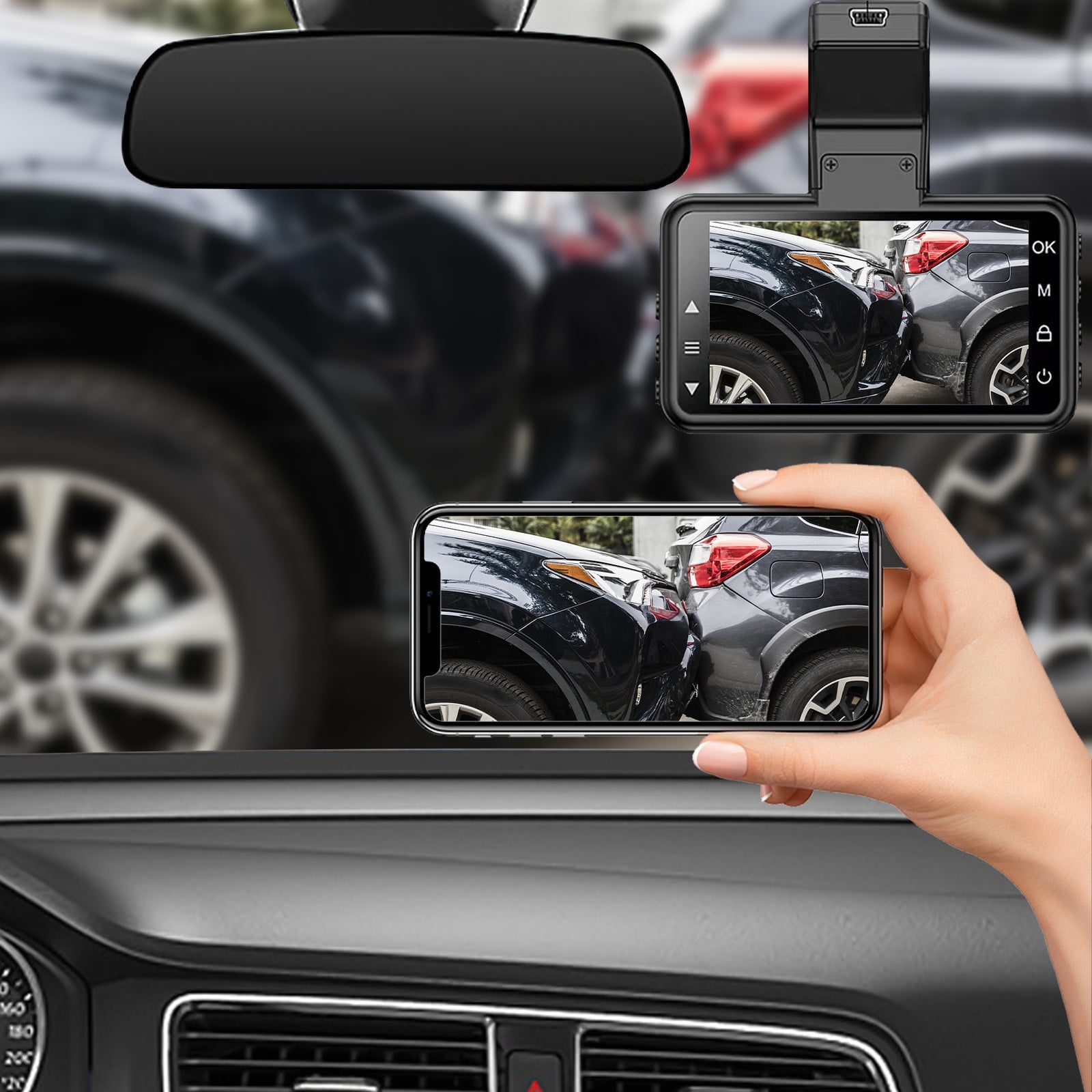 HOMBOTI Dash Cam Clearacne Dash Cam 1080P Car Camera,3.0 Inch Mini ...