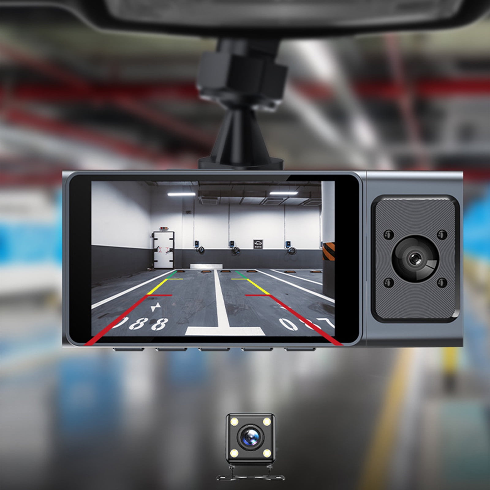 HOMBOTI Dash Camera for Cars 3 Channel Dash Cam Front And Rear Inside ...