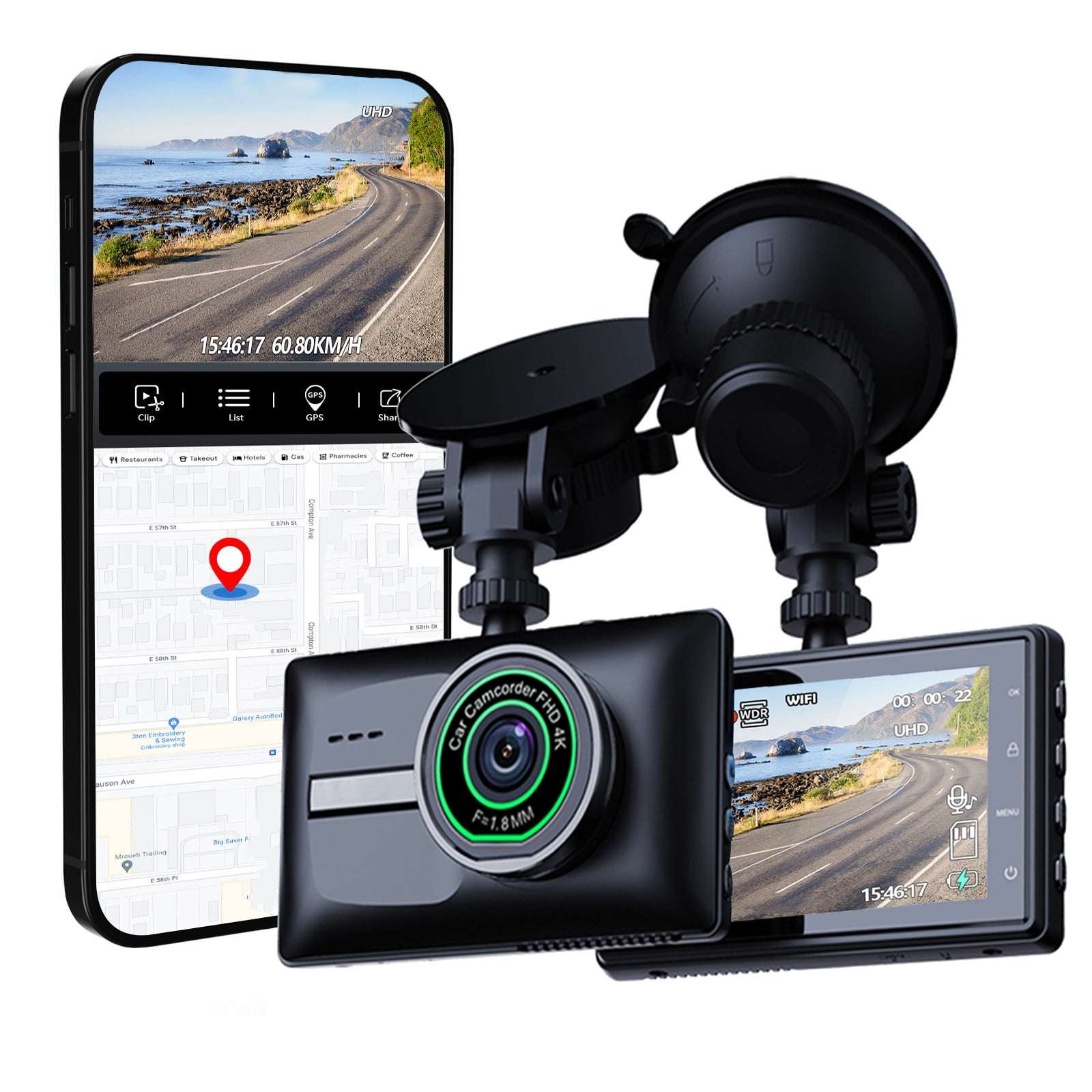 HOMBOTI Dash Camera for Cars 4K Clear Dash Cam Front Dash Camera For ...